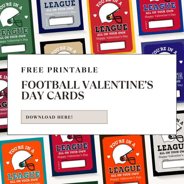 The Cutest Football Valentine’s Day Cards – Free Printable - mrsmeganjane